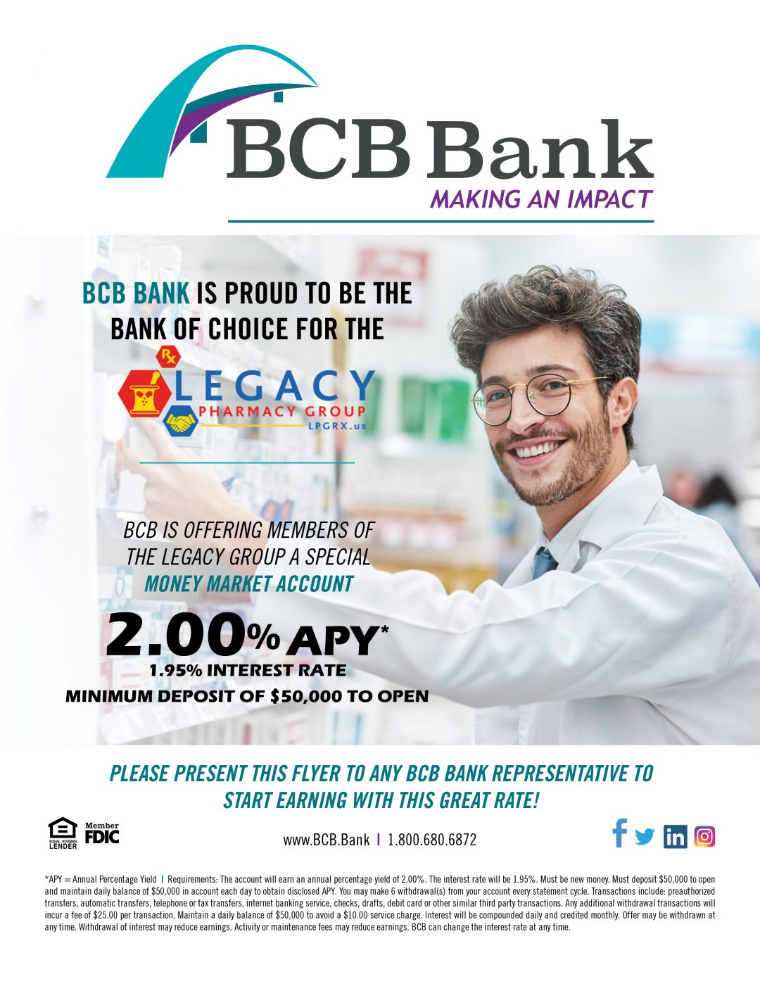 BCB Bank-Make a Difference for Our Members|Legacy Pharmacy Group